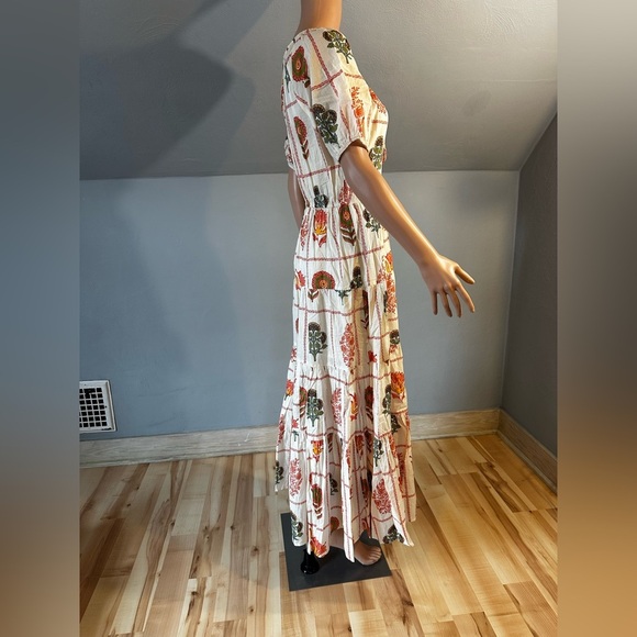dRA | Dresses | Dra Ayana Cotton Flower Print Maxi Dress Prairie Tiered ...
